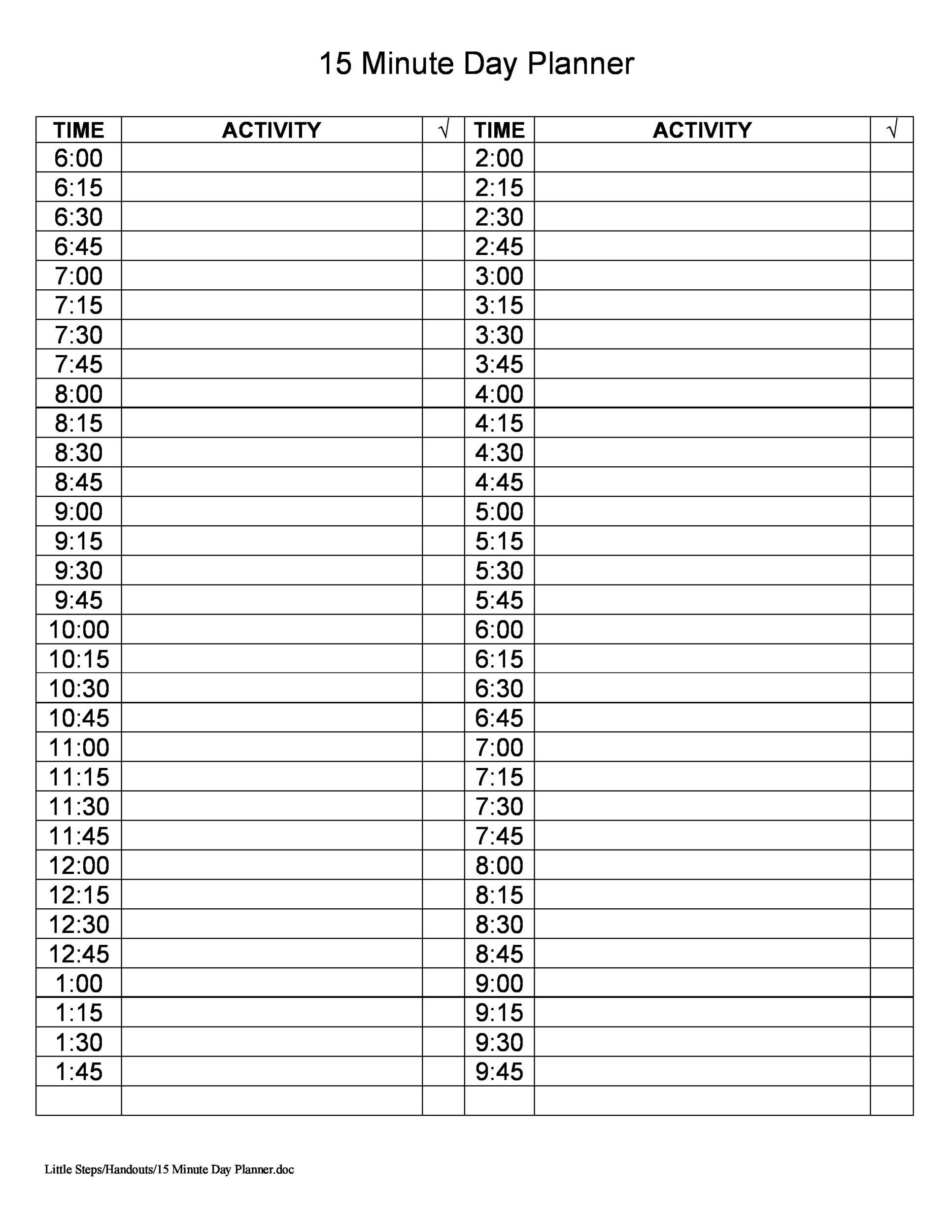 47 Printable Daily Planner Templates FREE In Word Excel PDF 