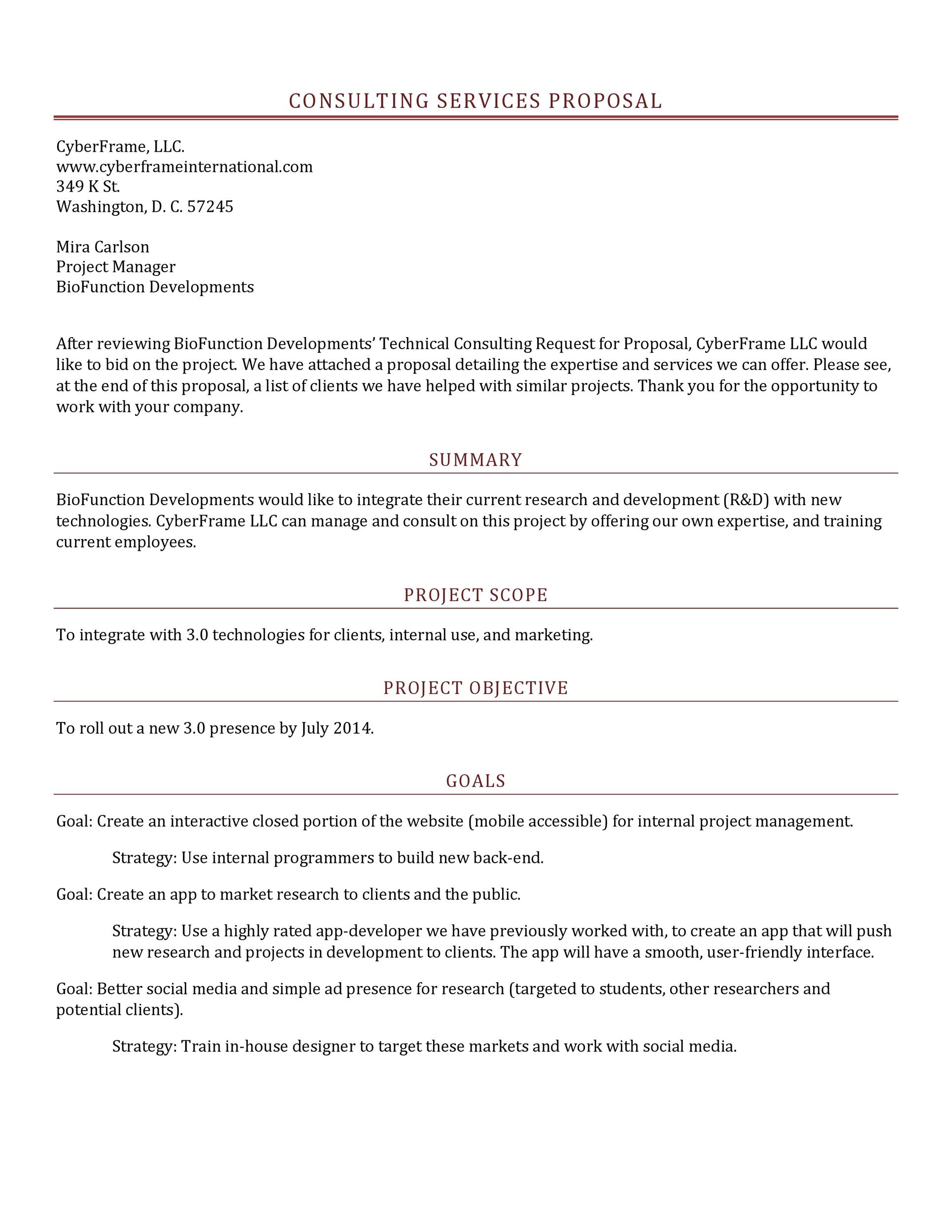 39 BEST Consulting Proposal Templates FREE TemplateLab