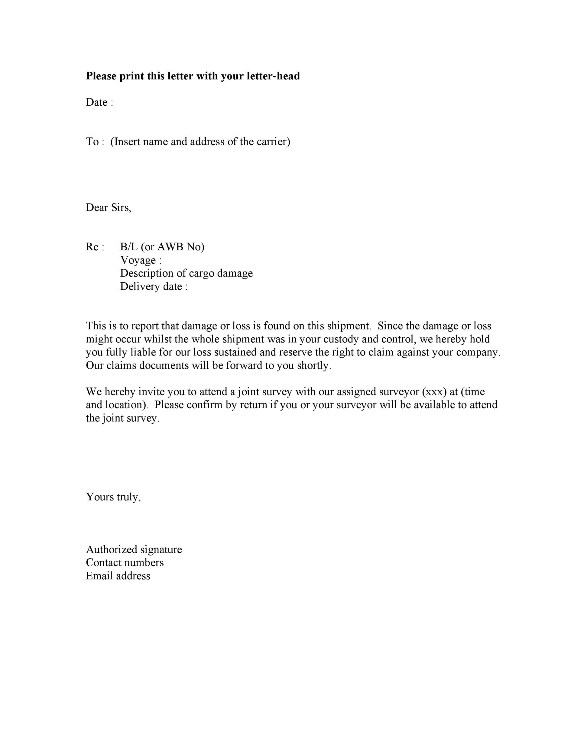 49 Free Claim Letter Examples How To Write A Claim Letter 49 Free Claim Letter Examples How To Write A Claim Letter