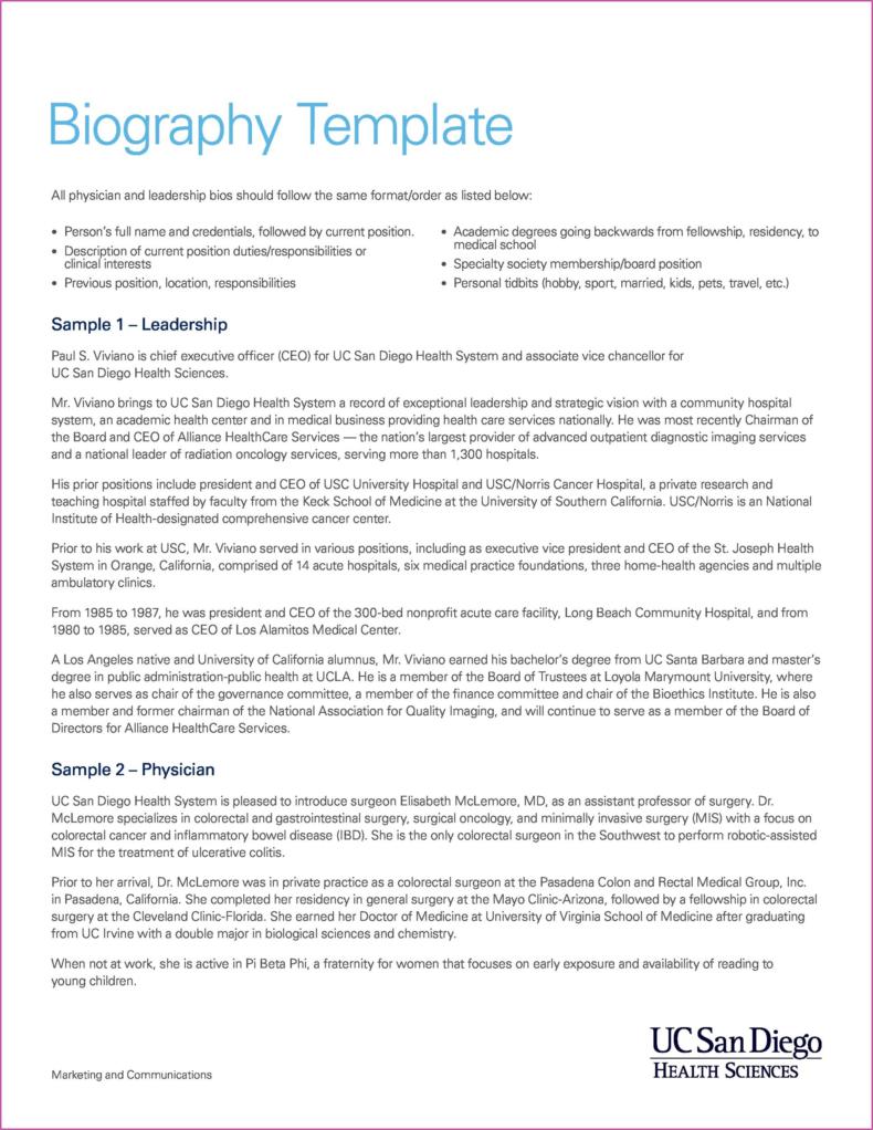 45 Biography Templates Examples Personal Professional 45 Biography Templates Examples Personal Professional