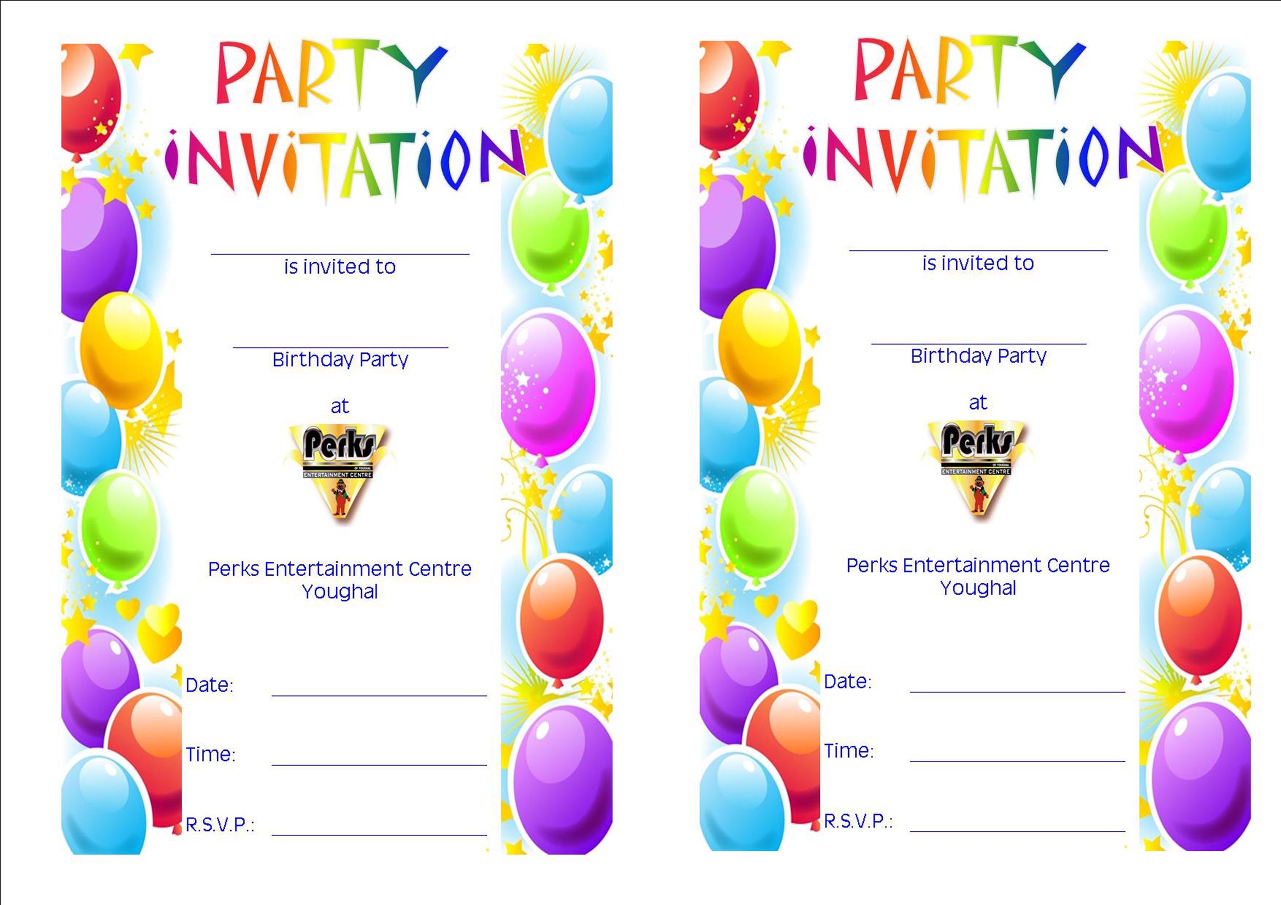 Download Birthday Party Invitations Templates Gif Free Invitation 