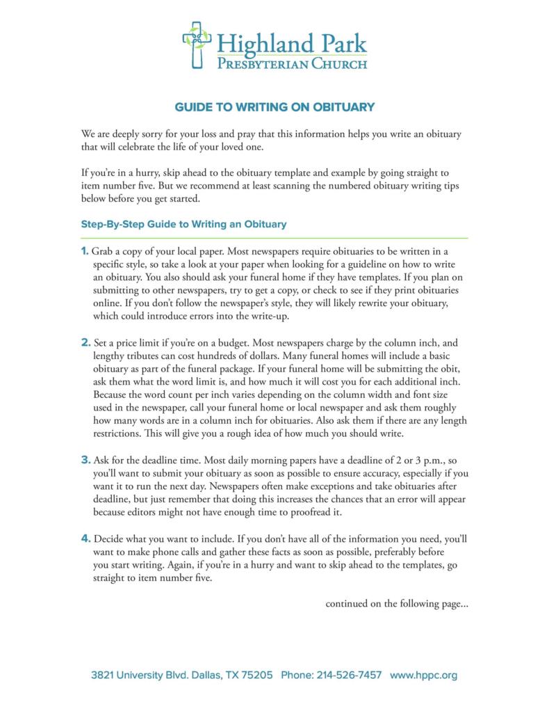 25+ Obituary Templates and Samples ᐅ TemplateLab