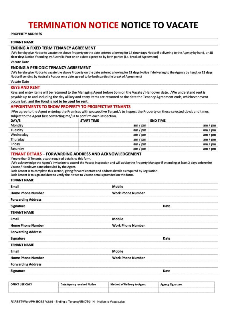 45 Free Eviction Notice Templates [Word & PDF] - TemplateLab