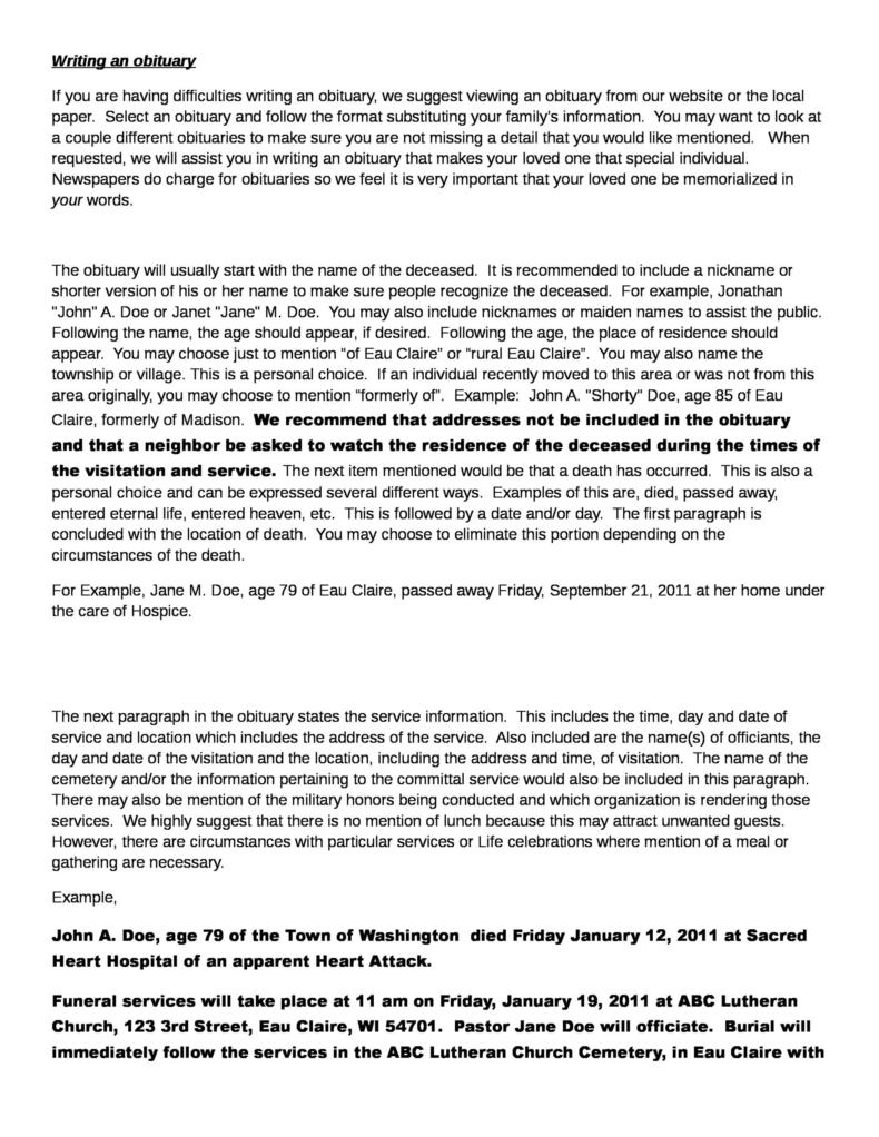 25+ Obituary Templates and Samples ᐅ TemplateLab