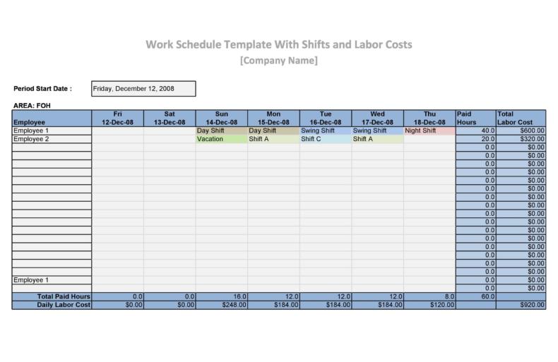 17 Perfect Daily Work Schedule Templates ᐅ TemplateLab