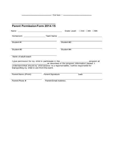 35 Permission Slip Templates & Field Trip Forms