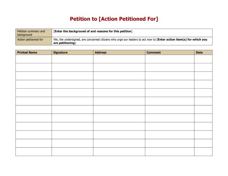 30 Petition Templates + How To Write Petition Guide