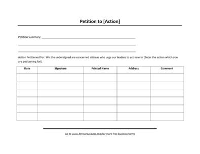 30 Petition Templates + How To Write Petition Guide