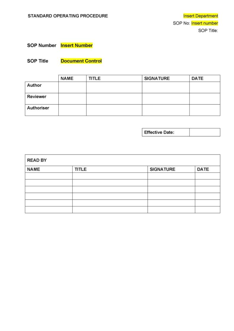 48 Best Standard Operating Procedure (SOP) Templates