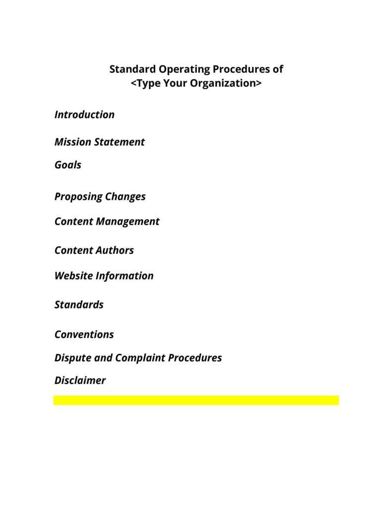 48 Best Standard Operating Procedure (SOP) Templates