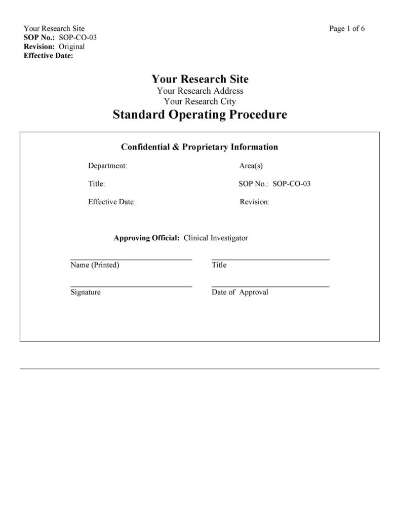 48 Best Standard Operating Procedure (SOP) Templates