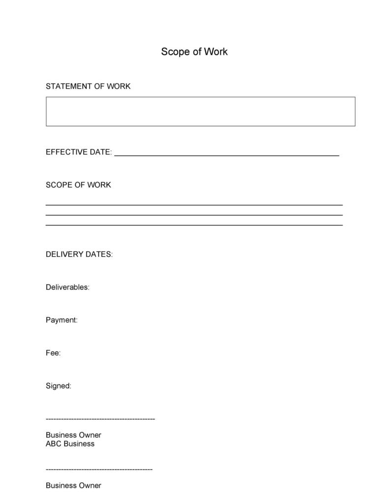 40 Ready-to-use Scope of Work Templates & Examples 40 Ready-to-use Scope of Work Templates & Examples