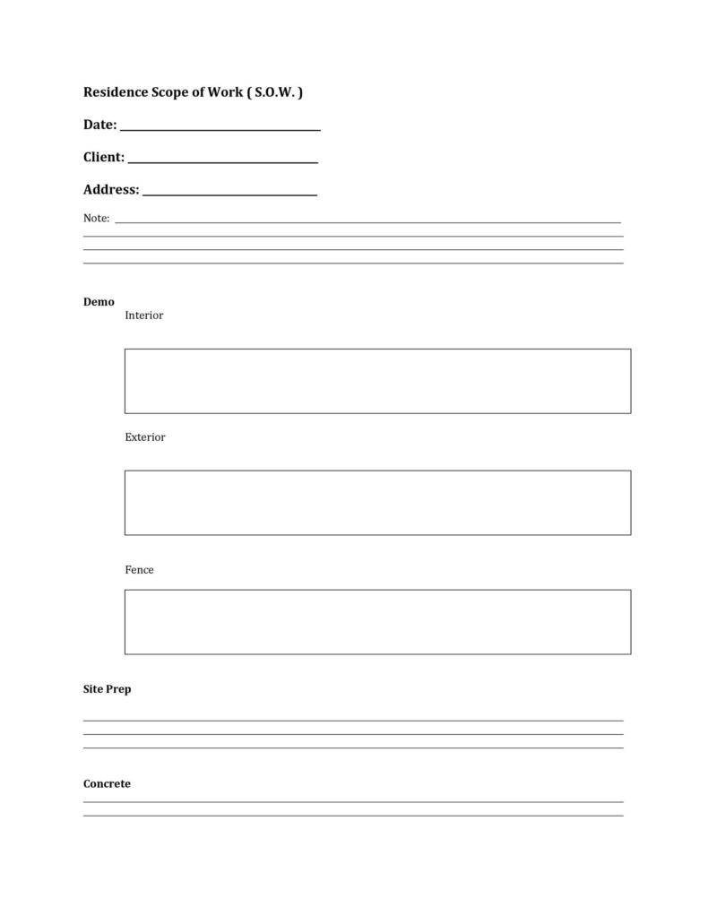 40 Ready-to-use Scope of Work Templates & Examples