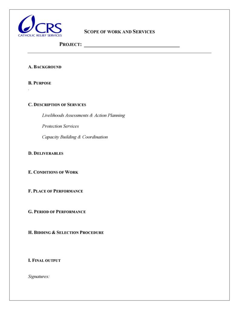 40 Ready-to-use Scope of Work Templates & Examples