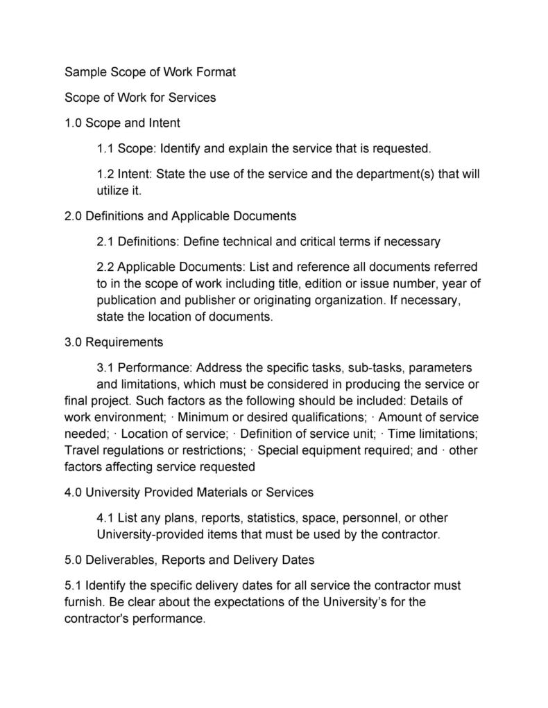 40 Ready-to-use Scope of Work Templates & Examples