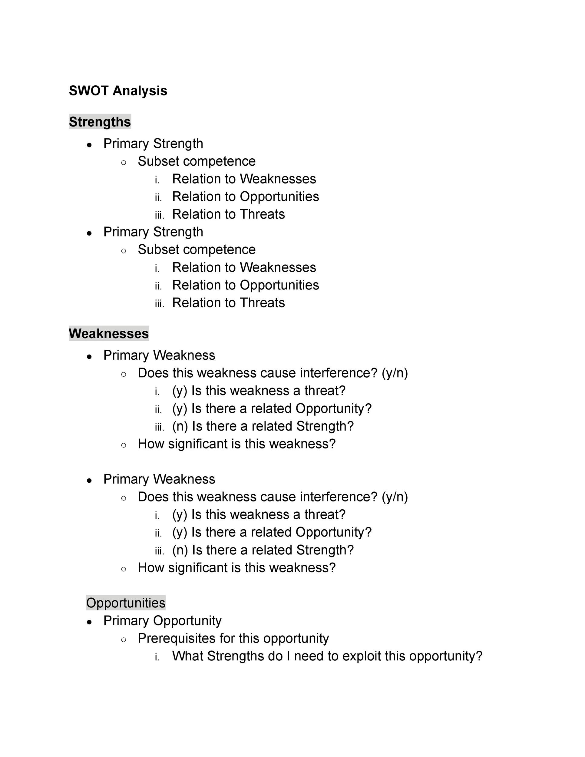 40 Powerful SWOT Analysis Templates & Examples