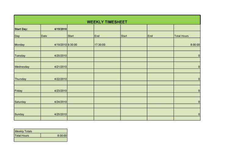 40 Free Timesheet Templates [in Excel] ᐅ TemplateLab