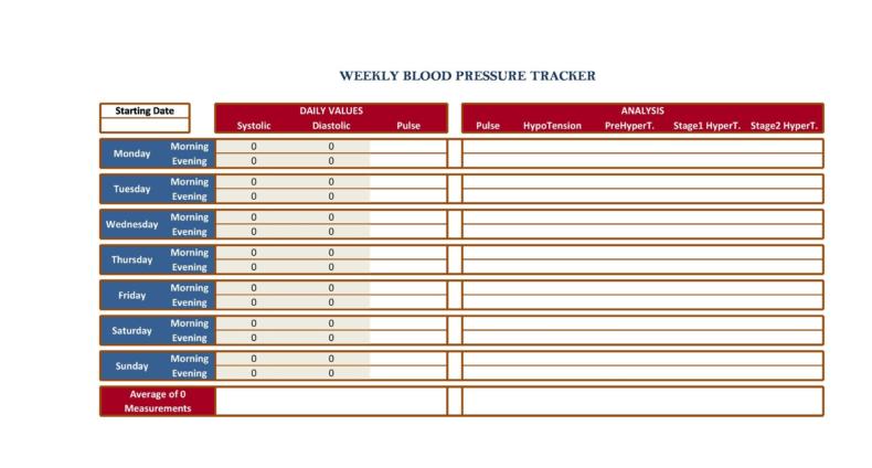 30+ Printable Blood Pressure Log Templates ᐅ TemplateLab