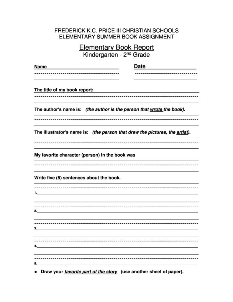 30 Book Report Templates & Reading Worksheets