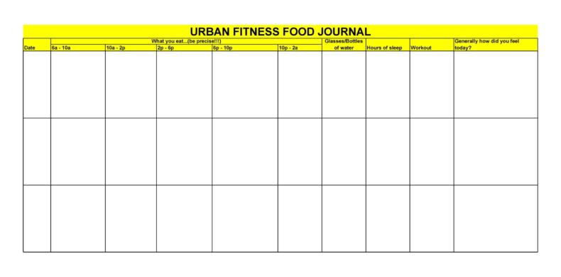 49 Simple Food Diary Templates & Food Log Examples