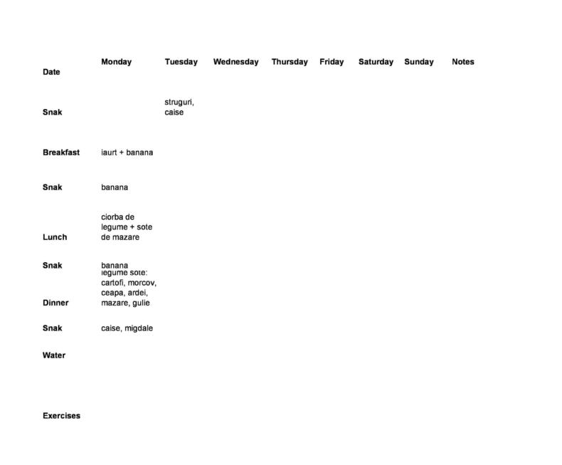 49 Simple Food Diary Templates & Food Log Examples
