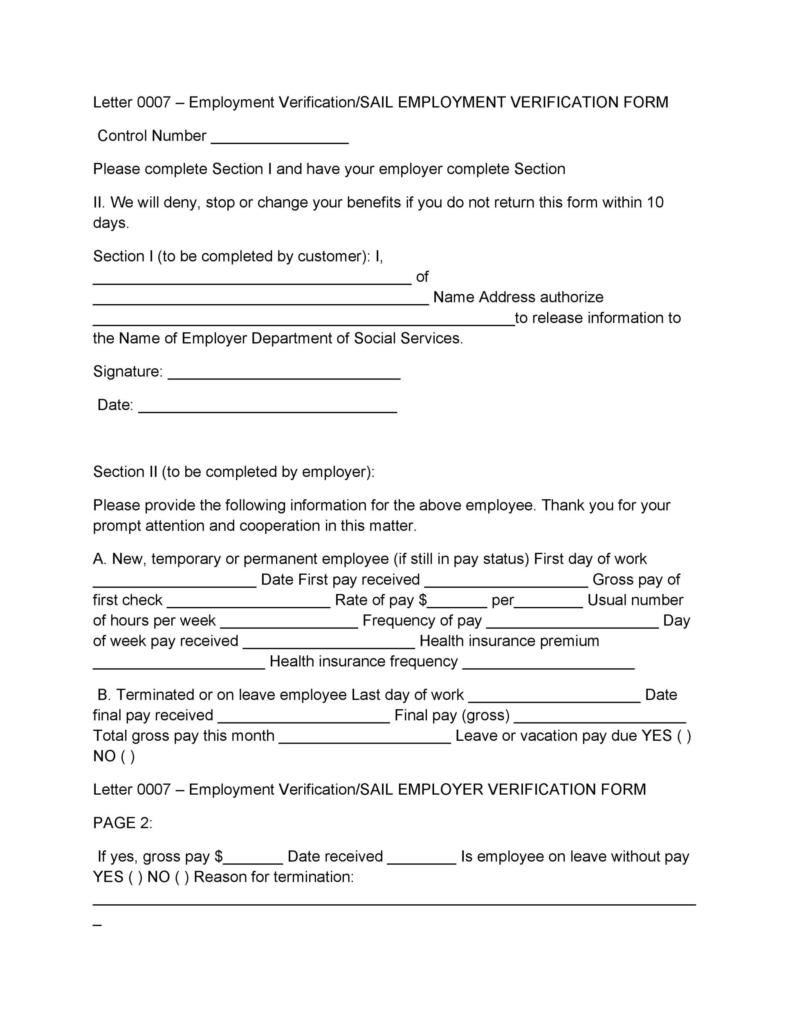 40 Proof of Employment Letters [Employment Verification Letters]