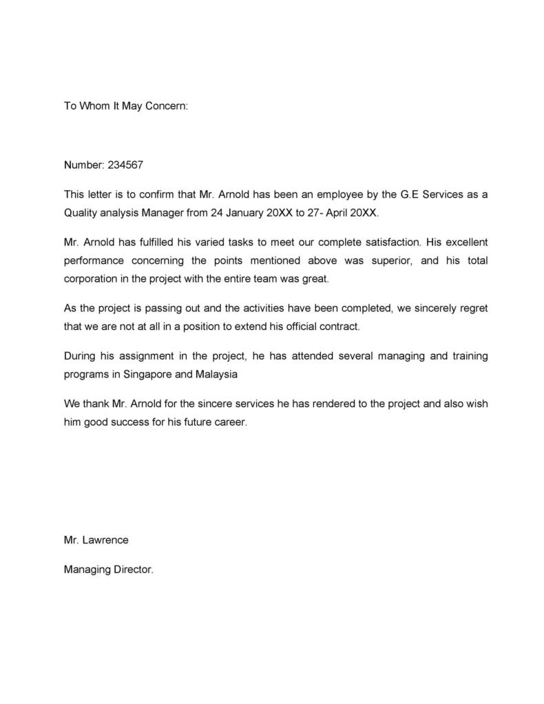 40 Proof of Employment Letters [Employment Verification Letters]