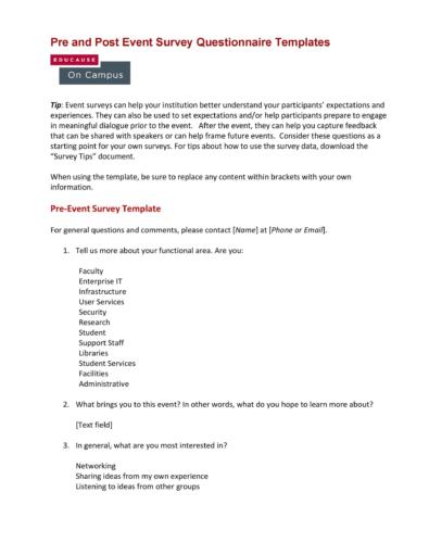 30+ Questionnaire Templates (Word) ᐅ TemplateLab