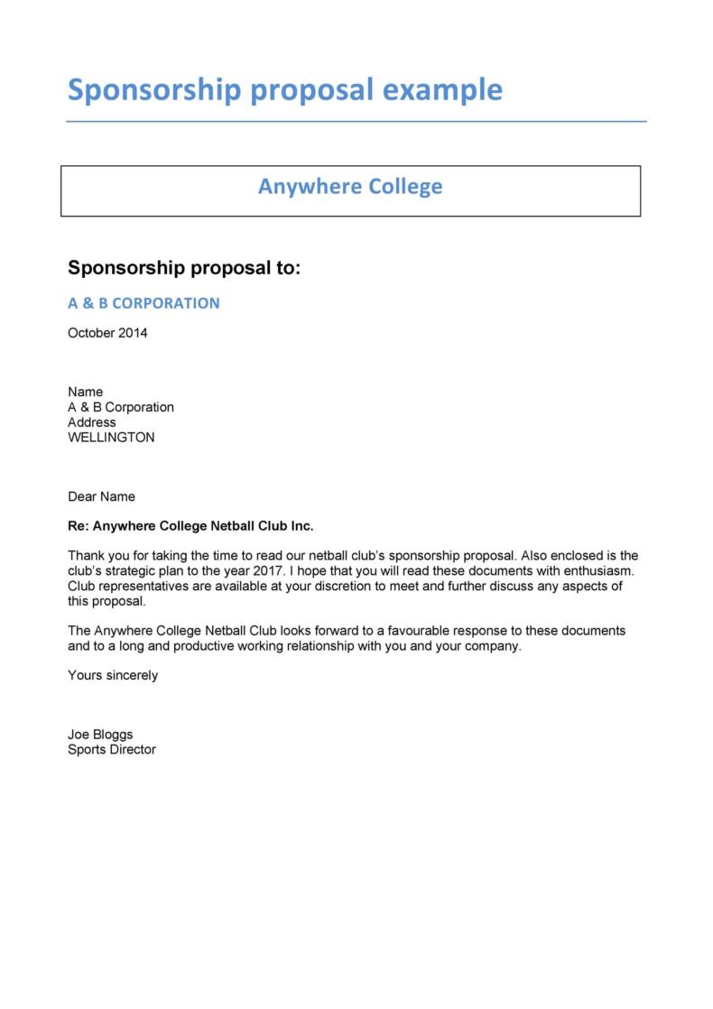 40+ Sponsorship Letter & Sponsorship Proposal Templates