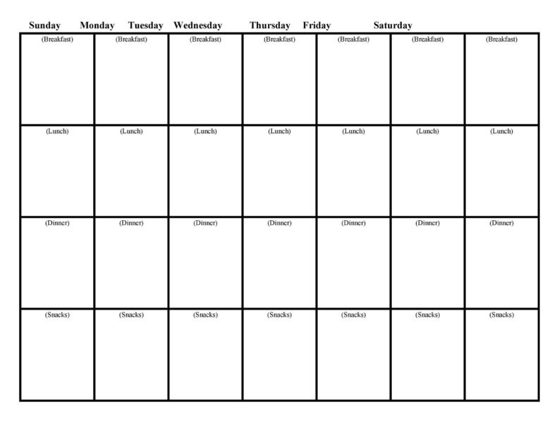 40+ Weekly Meal Planning Templates ᐅ TemplateLab