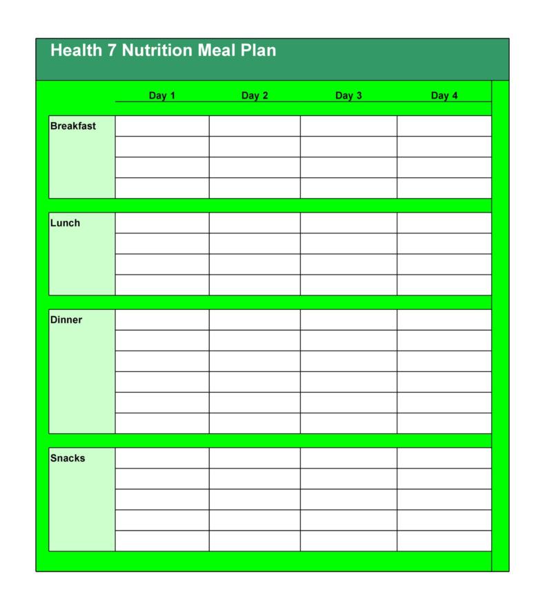 40+ Weekly Meal Planning Templates ᐅ TemplateLab