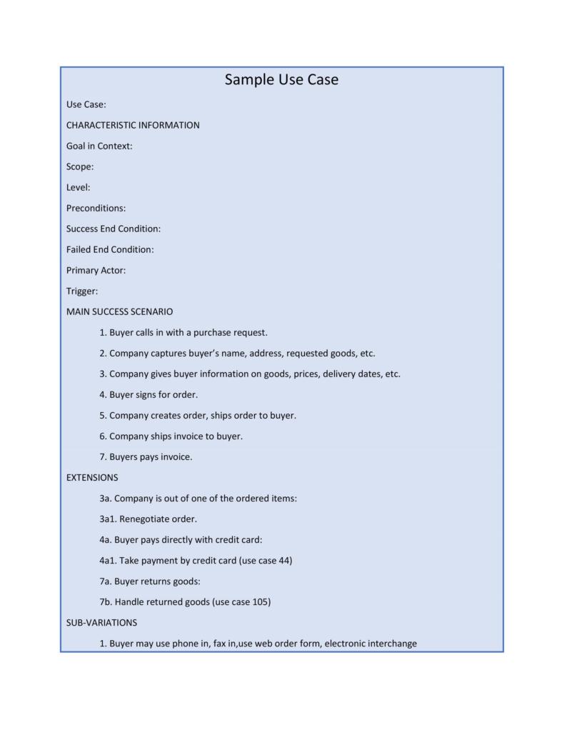 40 Use Case Templates & Examples (Word, PDF) ᐅ TemplateLab