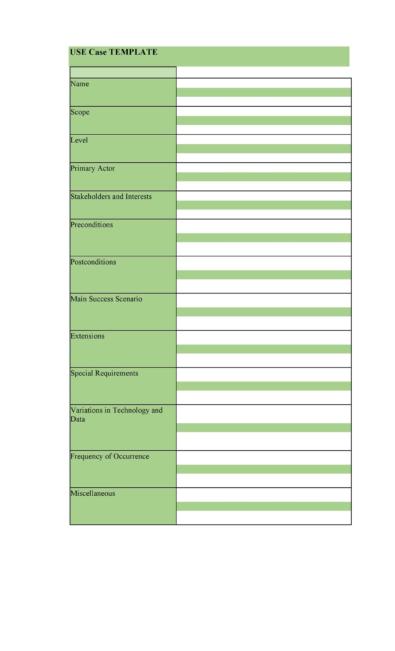 40 Use Case Templates & Examples (Word, PDF) ᐅ TemplateLab
