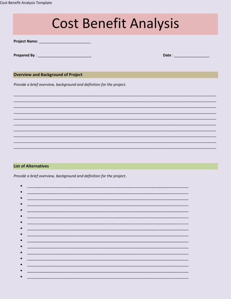 40+ Cost Benefit Analysis Templates & Examples! ᐅ TemplateLab