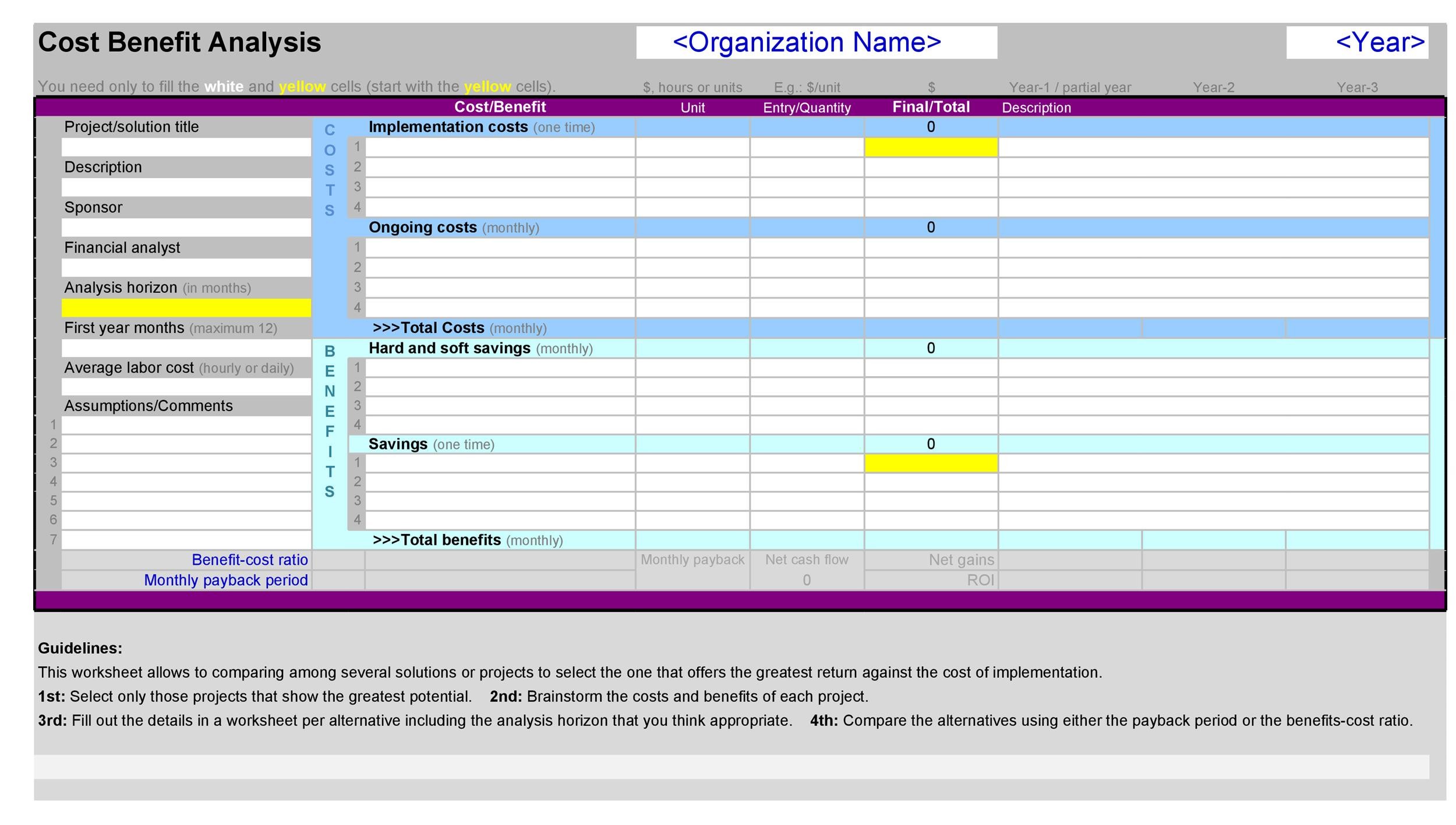 40+ Cost Benefit Analysis Templates & Examples! - Template Lab