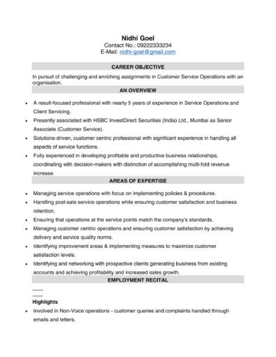 30+ Customer Service Resume Examples ᐅ TemplateLab