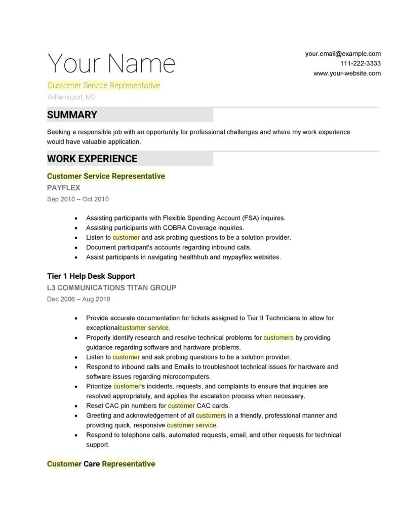 30+ Customer Service Resume Examples ᐅ TemplateLab