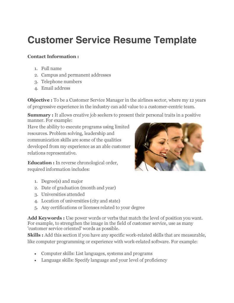 30+ Customer Service Resume Examples ᐅ TemplateLab