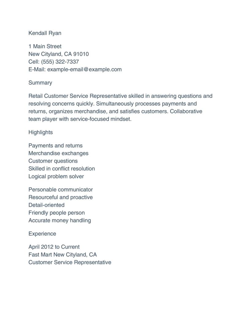 30+ Customer Service Resume Examples ᐅ TemplateLab