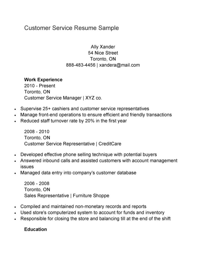 30+ Customer Service Resume Examples ᐅ TemplateLab