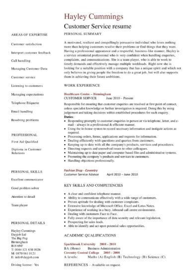 30+ Customer Service Resume Examples ᐅ TemplateLab
