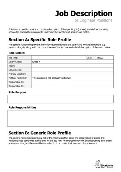 48 Free Job Description Templates & Examples [Word, PDF]