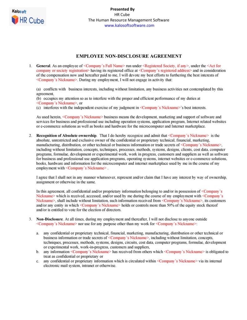 44 Non Disclosure Agreement Templates [NDA Forms]