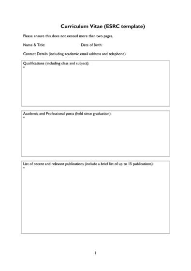 48 Great Curriculum Vitae Templates & Examples ᐅ TemplateLab
