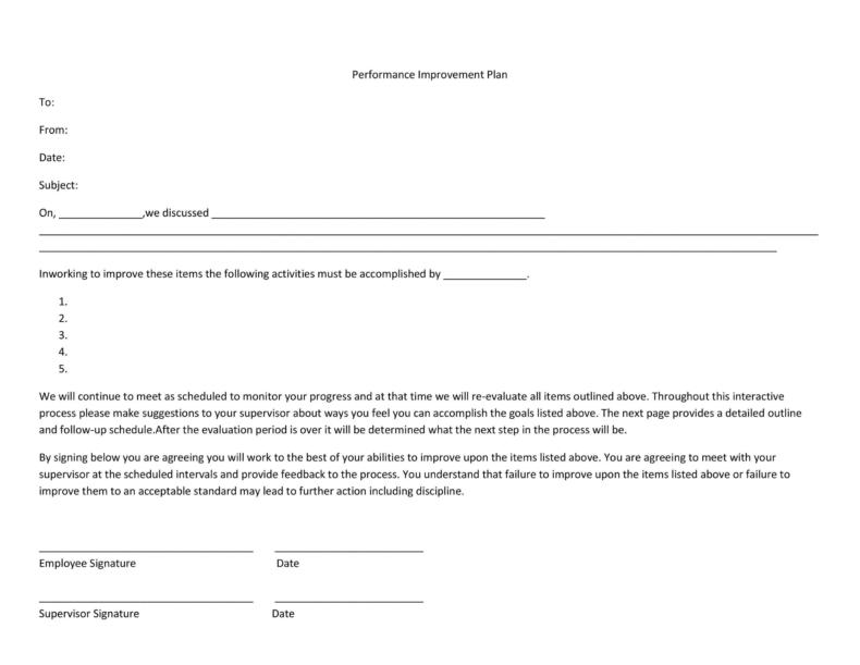 40+ Performance Improvement Plan Templates & Examples
