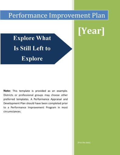 40+ Performance Improvement Plan Templates & Examples