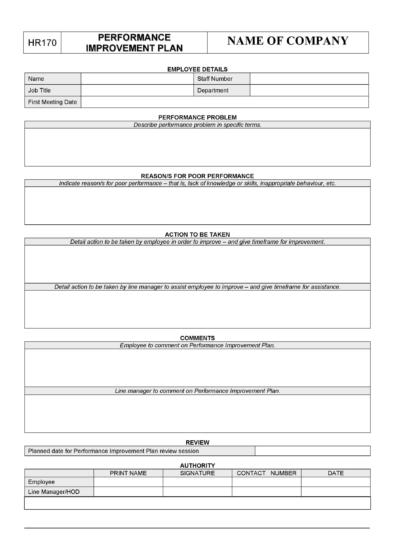 56 Performance Improvement Plan Templates (& Examples)