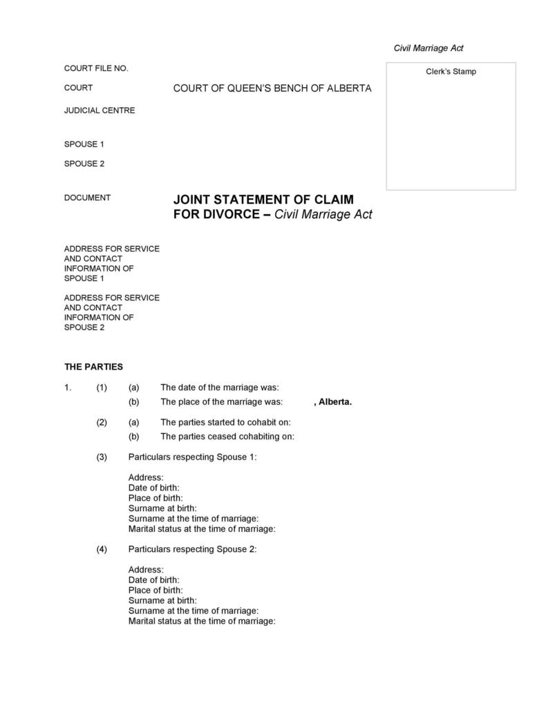 40 Free Divorce Papers (Printable) ᐅ TemplateLab