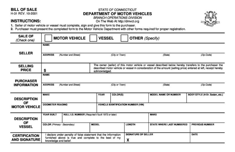 45+ Printable Bill of Sale Templates [Free] (Word, PDF)