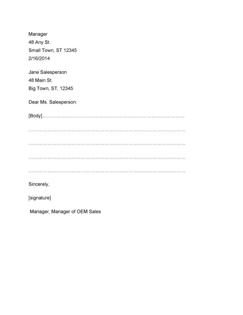 35 Formal / Business Letter Format Templates & Examples ᐅ TemplateLab